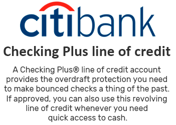 Citibank Checking Plus revolving line of credit