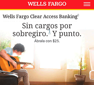 Cuenta Clear Access Banking del banco Wells Fargo