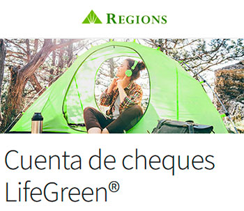Cuenta de cheques Lifegreen de Regions Bank