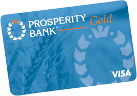 Visa Gold credit card from Prosperity Bank
