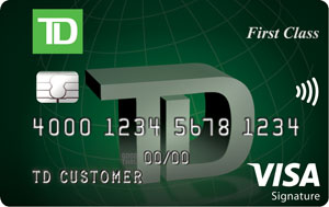 Tarjeta de crédito TD First Class Visa Signature de TD Bank
