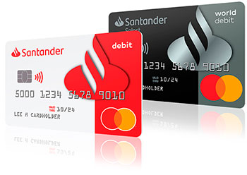 Tarjeta de débito Mastercard del Banco Santander